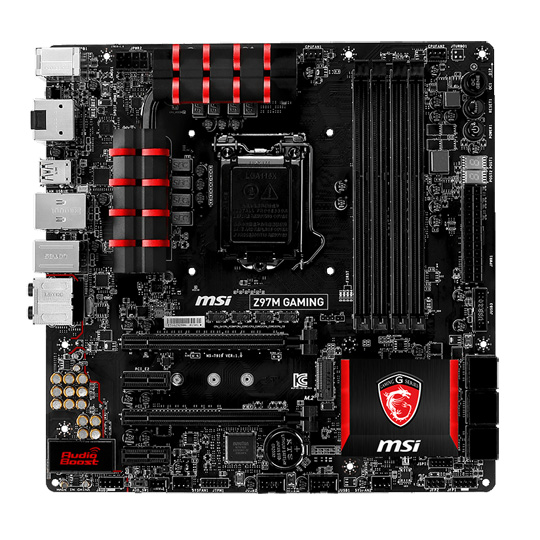 MSI Z97M GAMING Micro-ATX Motherboard LN57226 | SCAN UK