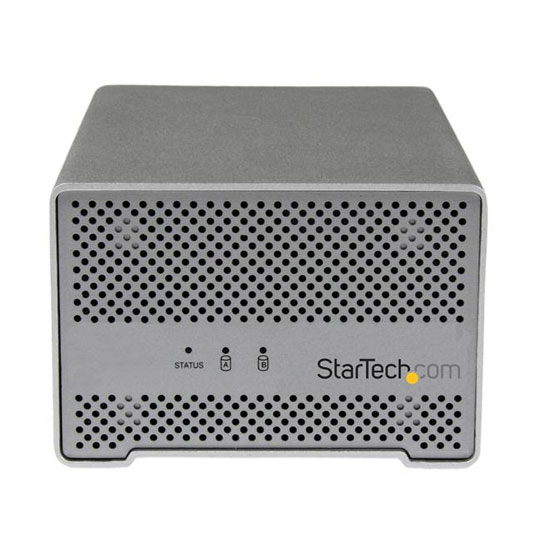StarTech Thunderbolt Hard Drive Enclosure with Thunderbolt Cable - Dual ...