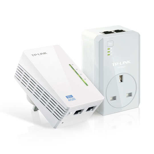 Powerline Homeplug Passthrough Wireless Extender Kit AV500 from TP LINK ...