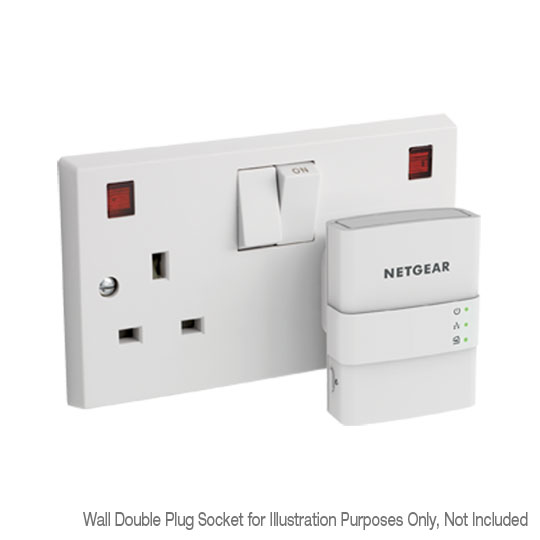 500 Mbps Netgear Powerline Dual Homeplug Adapter Starter Kit LN62541 ...