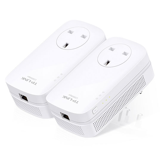 1200Mbps Power Line twin Pack with Gbit Lan from TP-LINK AV1200 ...
