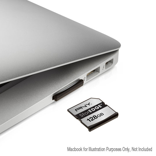 PNY Apple Macbook StorEDGE 256GB SD Memory Card Drive LN65587 - P ...