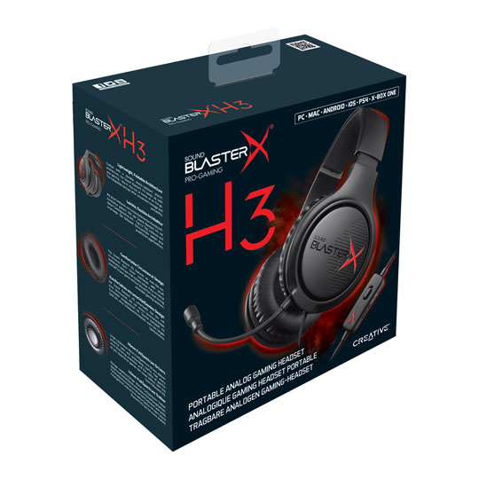 Creative Sound Blaster X H3 Black PC Gaming Headset LN67018 ...