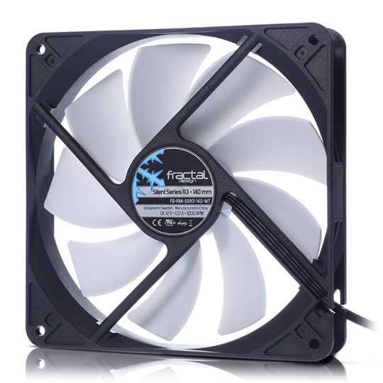 Fractal Design R3 White Silent Case Fan - 140mm LN67783 - FD-FAN-SSR3 ...