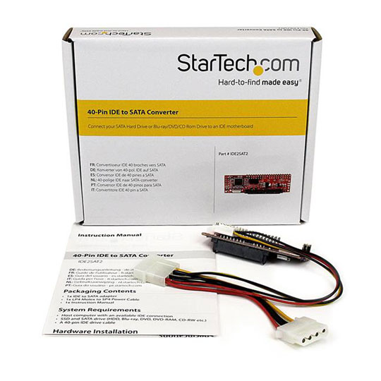 40 Pin Male IDE to SATA Adapter Converter with ODD (Optical) from ...