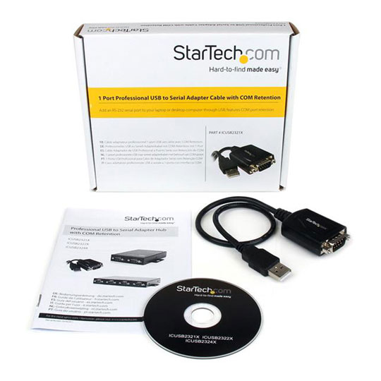 USB to RS-232 30cm serial adapter cable from StarTech.com LN69861 - ICUSB2321X | SCAN UK