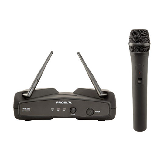 Proel WM202M Handheld fixed frequency wireless microphone system ...
