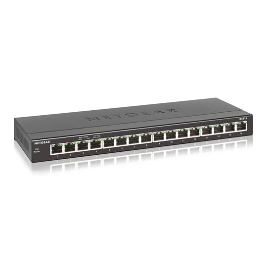 Netgear 16-Port Gigabit Compact Metal Desktop Switch LN70117 - GS316 ...
