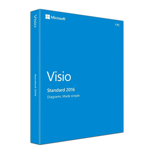 Microsoft Visio Standard 2016 Win English 1 License Medialess LN70252 ...