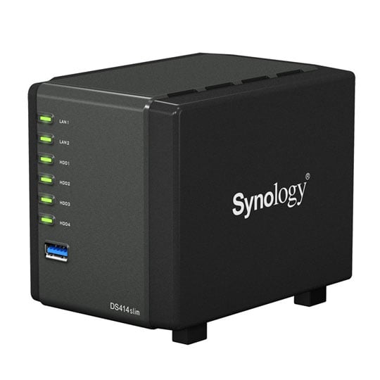 4 Bay mini NAS for 2.5" SSD or HDD from Synology LN70320 - ds414slim ...