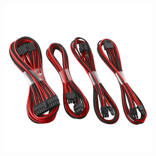 EVGA E-Series G2 / P2 / T2 PSU Black/Red Braided Cable Basic Kit from ...