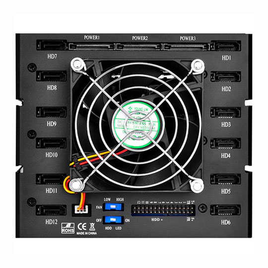 SilverStone FS212 Triple 5.25" 12 2.5" HDD/SSD Drive Enclosure LN70870 ...