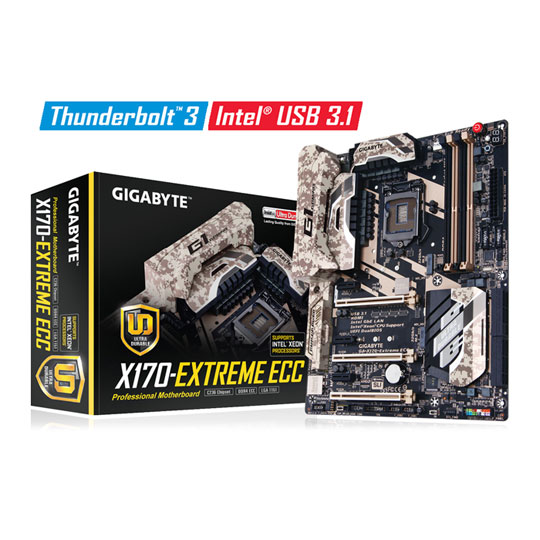 Gigabyte Intel X170 Extreme ECC Supported ATX Motherboard LN72037 - GA ...