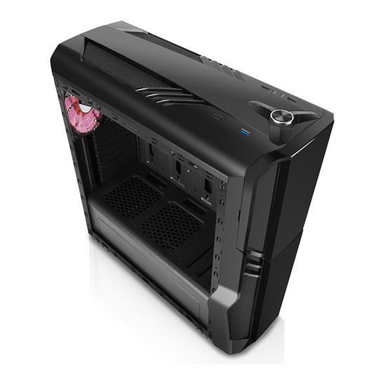 CIT G Force Black/Red PC Gaming Case with Window LN72204 - CIT-GFORCE ...