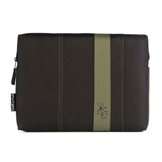 Pakuma 15.4" ECO Cocoon Black & Green Protective Padded Sleeve case for ...