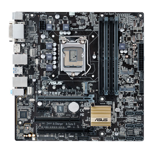 ASUS Intel Q170 M2 Skylake Micro ATX Motherboard with VPro Support ...