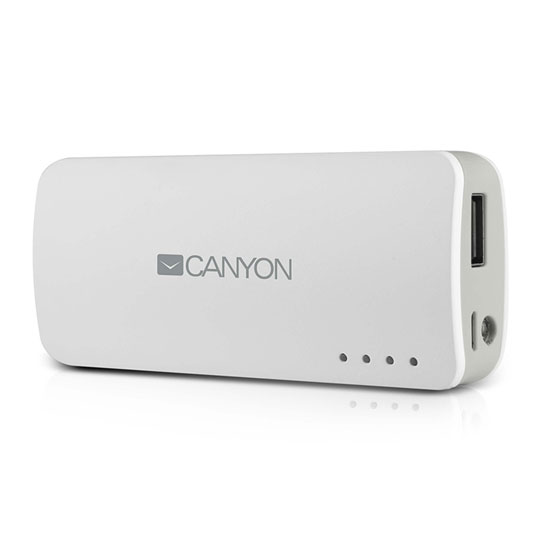 Canyon CA-CNE-CPB44W 4400mAh Power Bank White With Torch LN74230 | SCAN UK