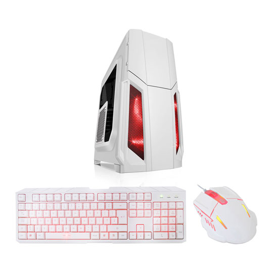 CIT Storm White Case with Gaming Keyboard & Mouse Set LN74846 - CIT ...