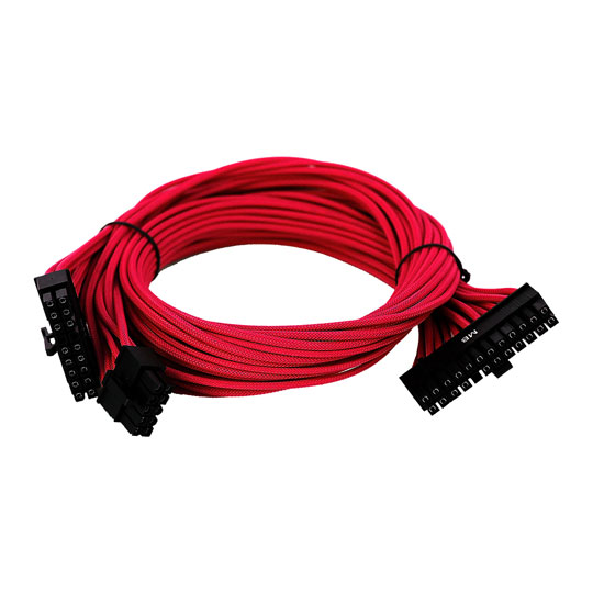 Red Sleeved Cables for EVGA 750-850 G2/P2/T2 PSU/Power Supplies LN75072 ...