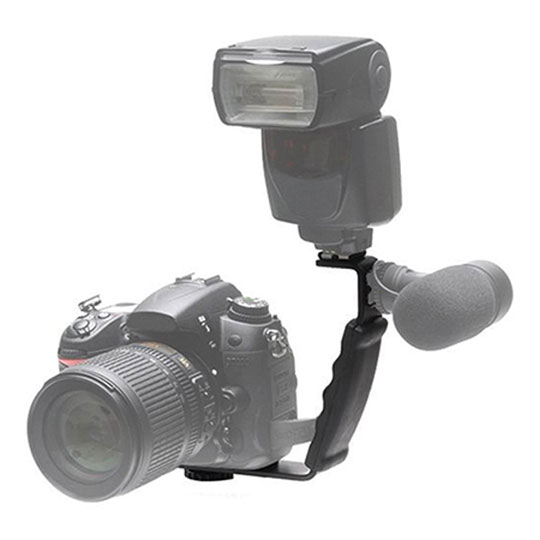 L-Shaped Camera Flash Gun Bracket from Phot-R LN75113 - P-FBL | SCAN UK