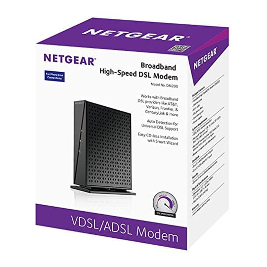 Netgear ADSL2+/VDSL High Speed DSL Modem DM200-100EUS LN75140 | SCAN UK