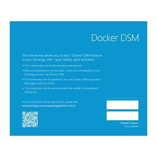 Synology Docker DSM Licence x1 LN76396 - DOCKER DSM 1 LICENSE | SCAN UK