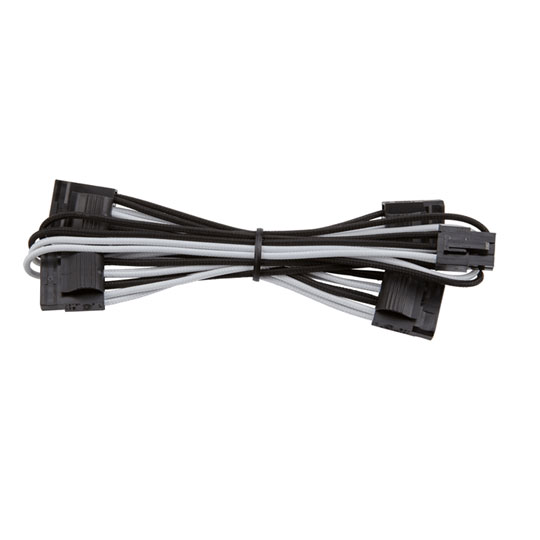 Corsair 4 Pin Peripheral Type 4 PSU Braided Cable White/Black LN77055 ...
