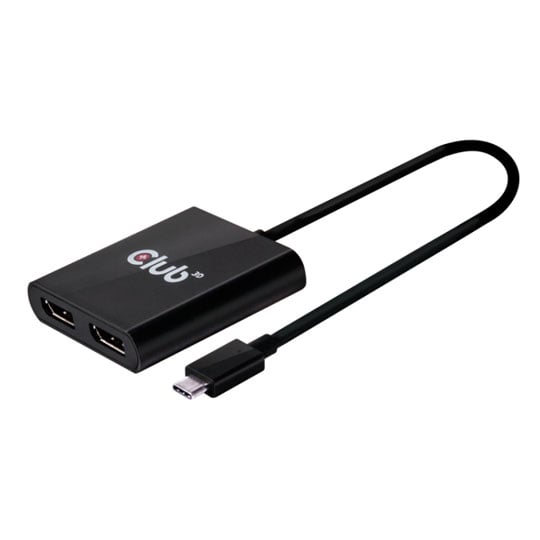 Club3D MST Hub USB 3.1 (Gen1) Type C to DisplayPort 1.2 Dual Monitor ...