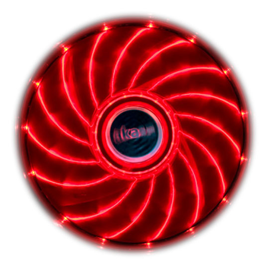 Akasa 120mm Red Vegas 15 LED PC Case Fan LN78913 - AK-FN091-RD | SCAN UK