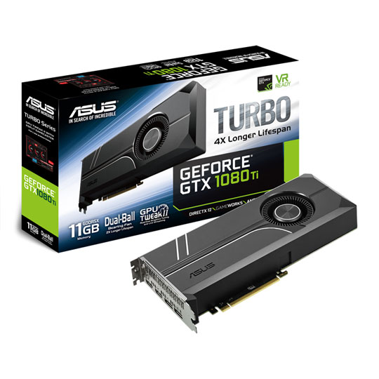 ASUS NVIDIA GeForce GTX 1080 Ti 11GB Turbo Graphics Card LN79729 ...
