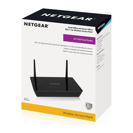 Netgear Dual Band 11ac 1200GBps Wireless Access Point LN80165 - WAC104 ...