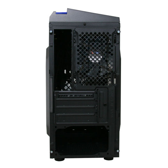 CiT F3 Micro-ATX Windowed Black PC Case with 120mm Blue LED Fan LN80525 ...