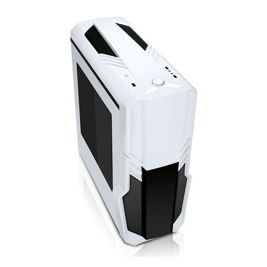 CIT G Force White PC Gaming Case with 3 x RGB Fans & Remote LN80527 ...