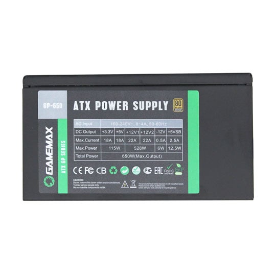 GameMax GP650 650w 80 Plus Bronze Wired Power Supply LN80982 - GP-650 ...