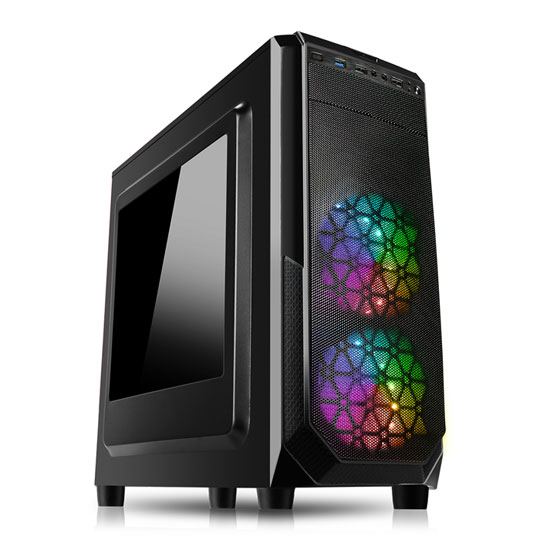 CIT Prism RGB PC Gaming Case with 2x RGB Fans and USB 3.0 LN81286 ...