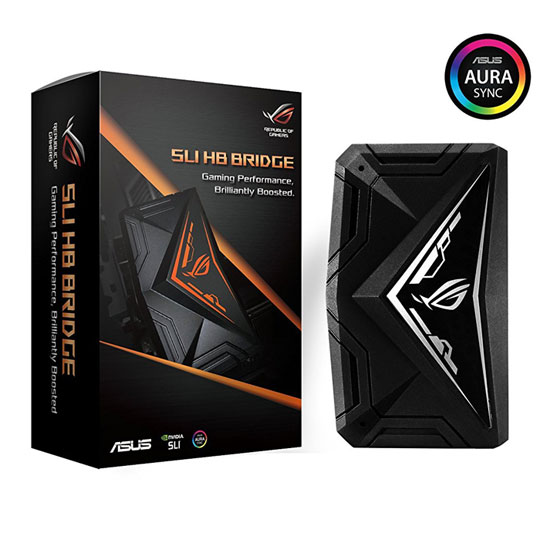 ASUS ROG 2-Way RGB LED HB/High Bandwidth SLI Bridge - 60mm LN82085 ...