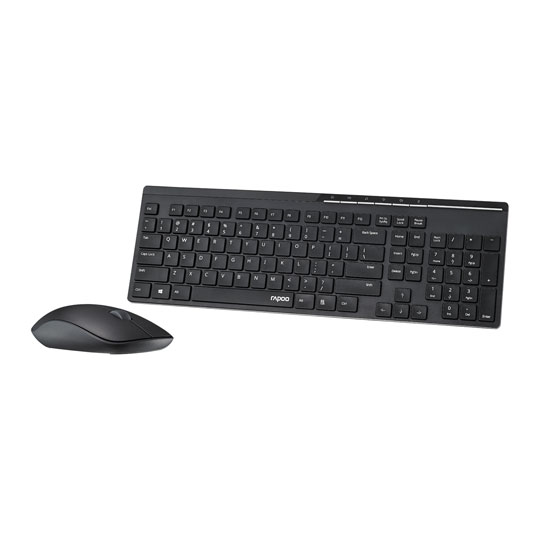 Rapoo X8100 Black Wireless Keyboard & Mouse LN83303 - 16396 | SCAN UK