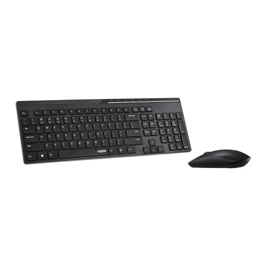 Rapoo X8100 Black Wireless Keyboard & Mouse LN83303 - 16396 | SCAN UK
