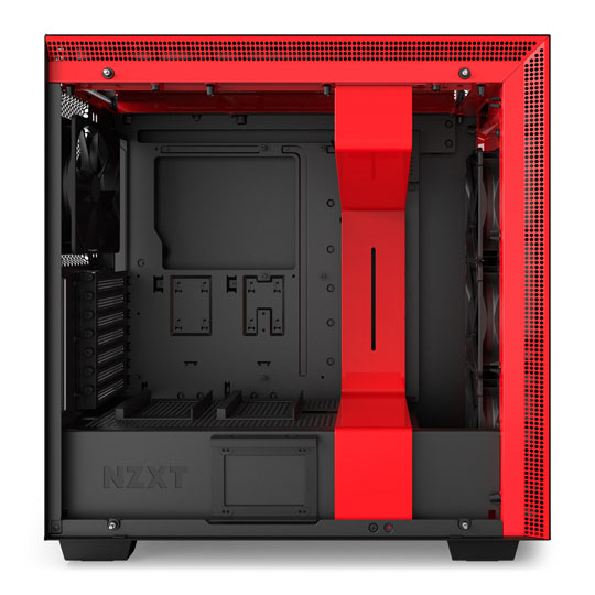 NZXT Red H700i Smart Tempered Glass Window Tower PC Gaming Case LN83677 ...