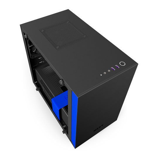 NZXT Blue H200i Smart Mini ITX Windowed PC Gaming Case LN85499 - CA ...