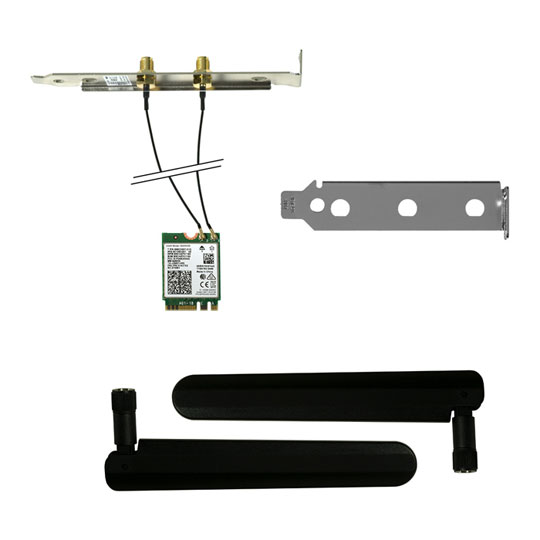 Intel M.2 Wireless card Kit with 2x Antenna , Cables , PCIe Bracket ...