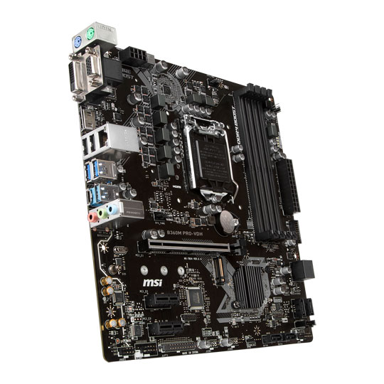 MSI Intel B360M PRO-VDH Coffee Lake Micro ATX Motherboard LN88192 | SCAN UK