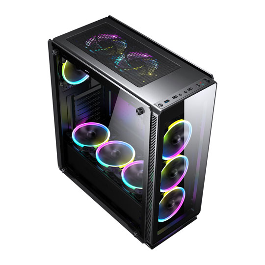SaharaGaming P35 RGB Tempered Glass Mid Tower PC Gaming Case (2021 NEW ...