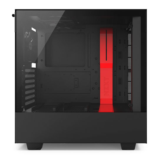 NZXT Red H500 Tempered Glass Window Midi PC Gaming Case LN89904 - CA ...