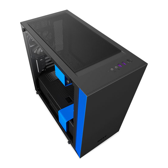 NZXT Blue H400 Micro ATX Windowed PC Gaming Case LN89895 - CA-H400B-BL ...