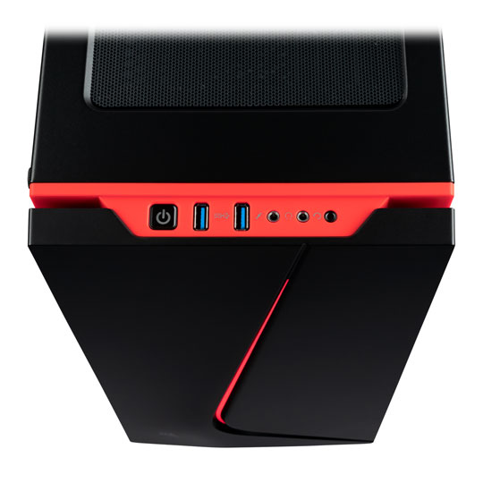 Corsair Carbide Series SPEC-06 Tempered Glass Red LED Midi PC Gaming ...