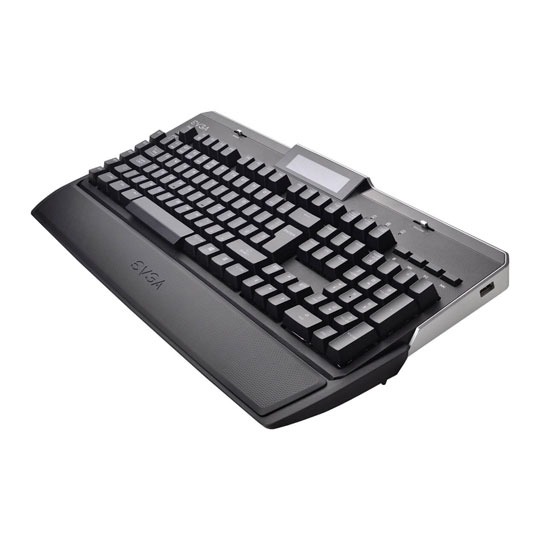 EVGA Z10 Red LED Brown Kailh Mechanical Gaming Keyboard with LCD ...