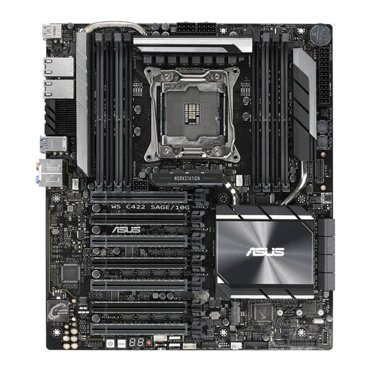 ASUS Intel Xeon W WS C422 SAGE/10G Quad GPU CEB Workstation Motherboard ...