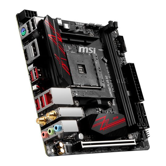 MSI AMD Ryzen B450I GAMING PLUS AC WiFi AM4 Mini ITX Motherboard ...