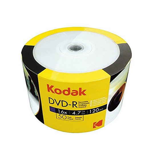 50 Pack KODAK DVD-R Full Face Printable 16X LN98626 - KODAK DVD-R FFP ...